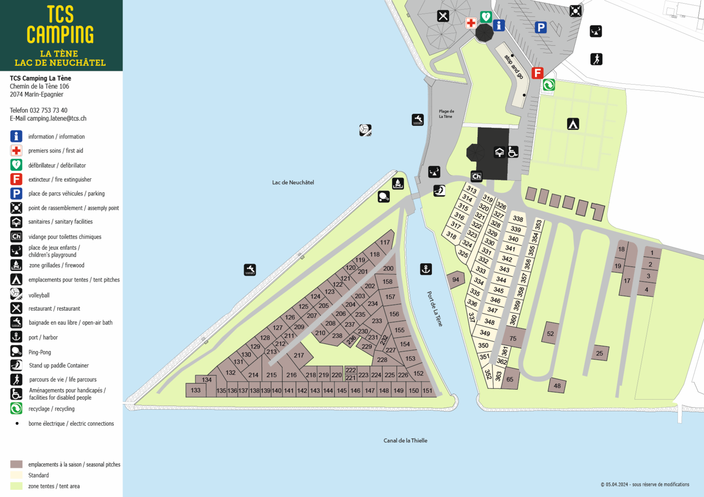 TCS Camping La Tène Lac de Neuchâtel - TCS Suisse