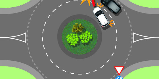 Wie fährt man in einem Kreisel?