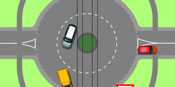 Wie fährt man in einem Kreisel?